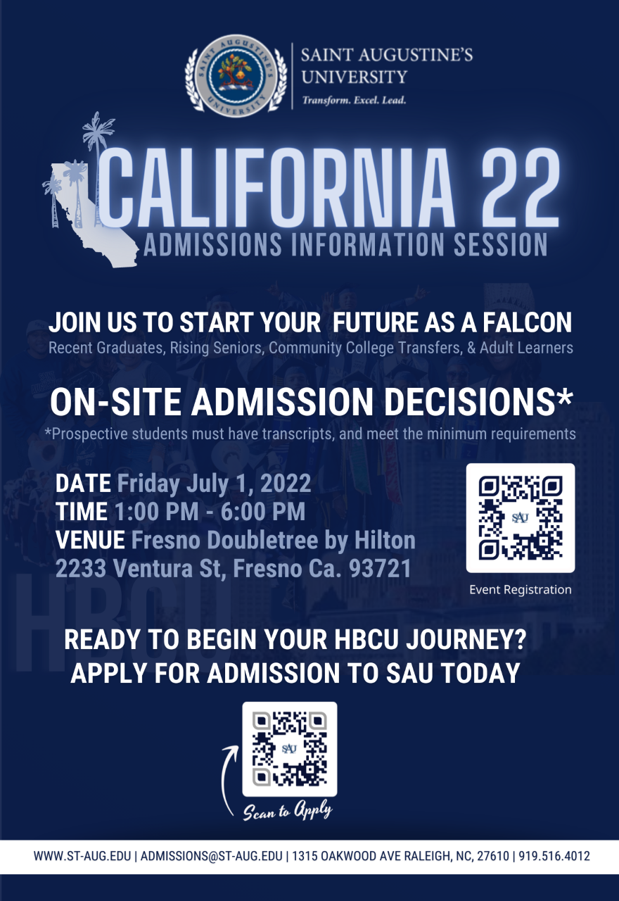 SAU-CA22-Info-Session-Flyer - Saint Augustine's University